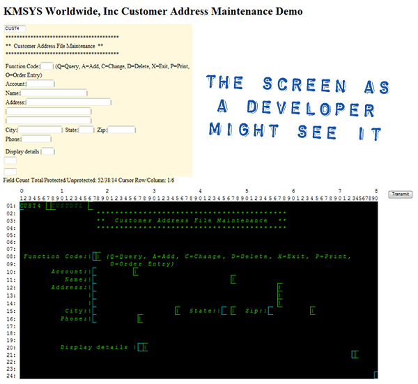 Terminal Emulation as a Service as a Web Interface